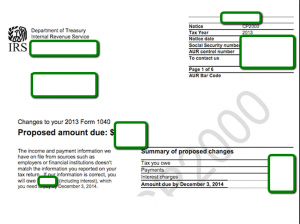 IRS Collection Notices - List on IRS tax notices San Diego Tax Lawyer